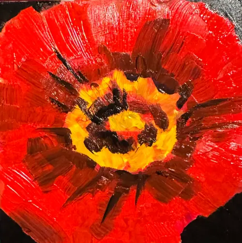 Poppy flower miniature by Ekaterina Dutkevich - Peggy