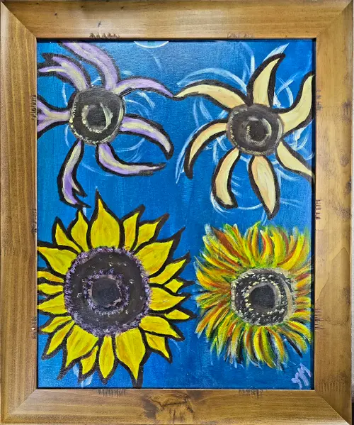 Evolution of the sunflower by Gina Hursky-Moser - Peggy